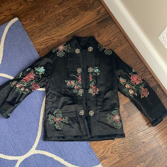 Vintage | Jackets & Coats | Vintage Japanese Silk Jacket Soft Inside ...